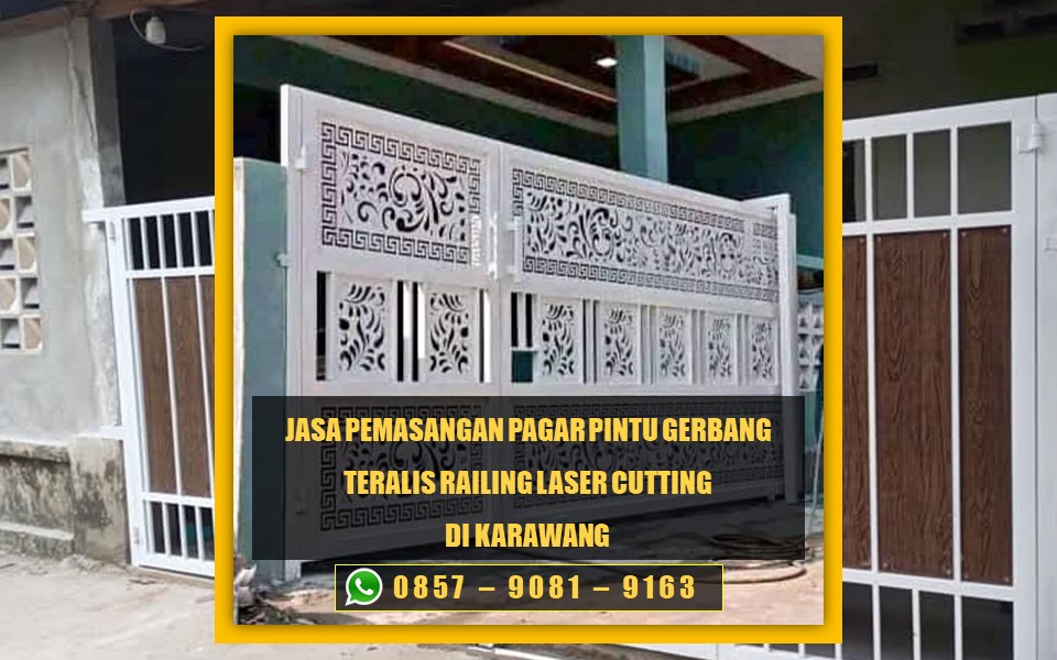 Jasa Pembuatan Pagar Pintu Gerbang Teralis Railing Laser Cutting Besi ...