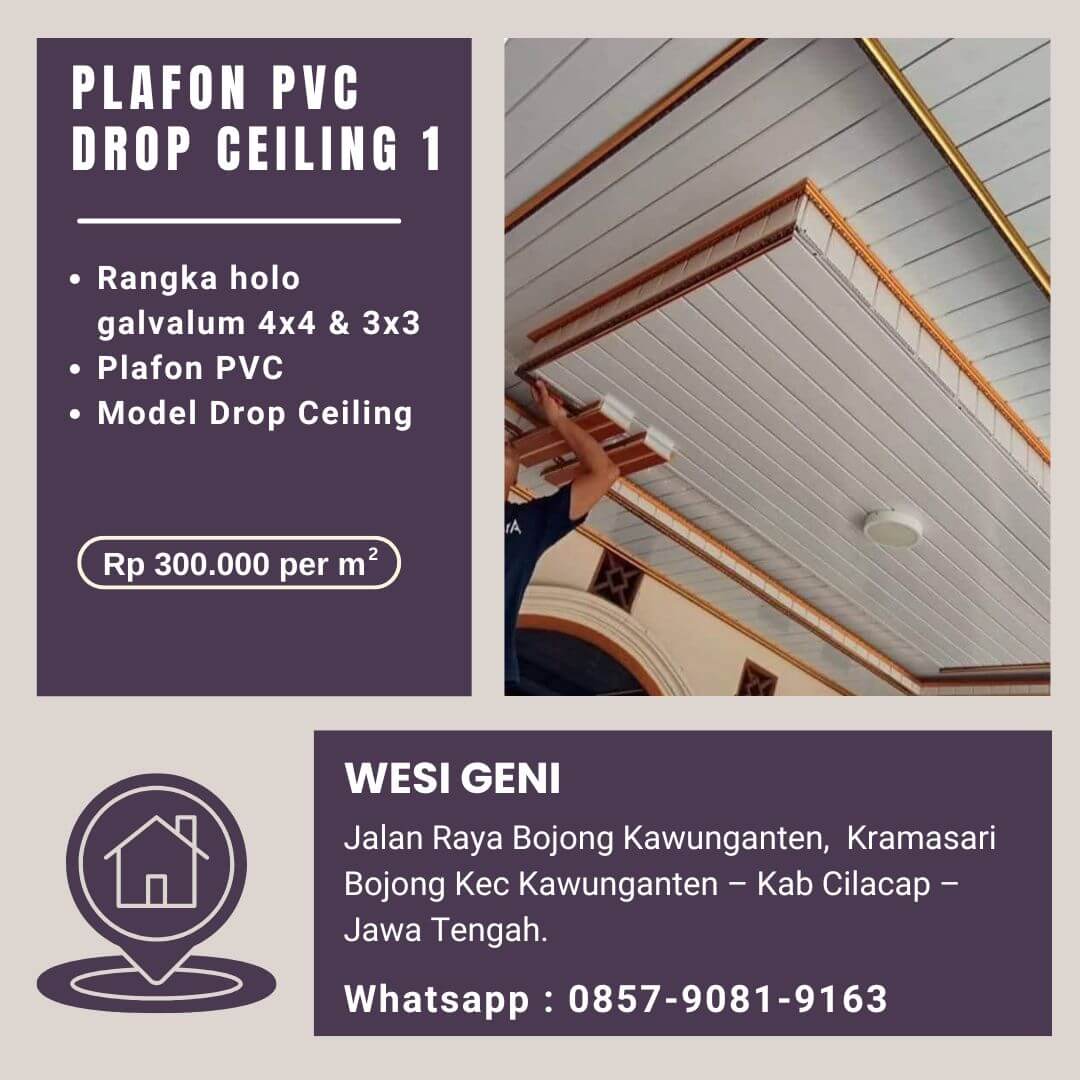 Jasa Pasang Plafon PVC Cilacap - Gratis Konsultasi & Survei | Pasang Kanopi